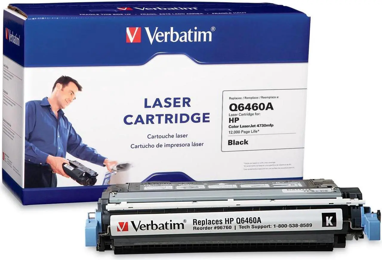 Verbatim 96760 Black HP Q6460A Replacement Laser Cartridge - Newegg.com