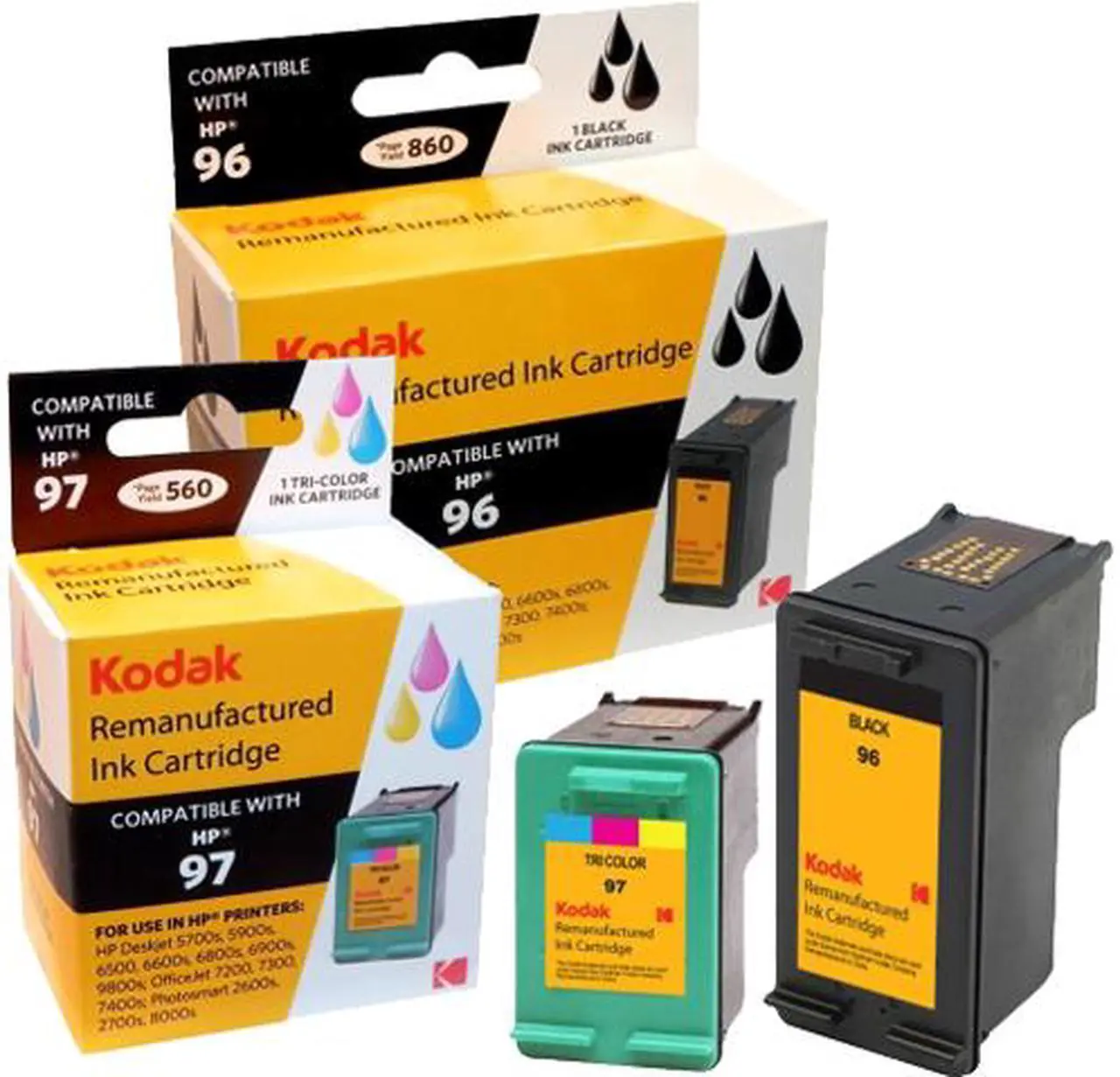 KODAK Remanufactured Ink Cartridge Combo Pack Compatible With HP 96 / ...