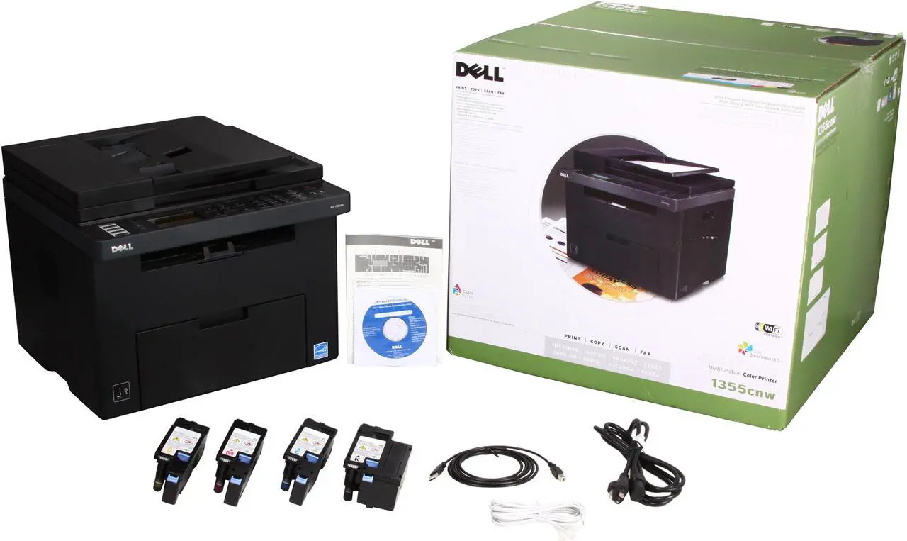Dell 1355CNW MFC / All-In-One Color Ethernet (RJ-45) / USB Laser ...