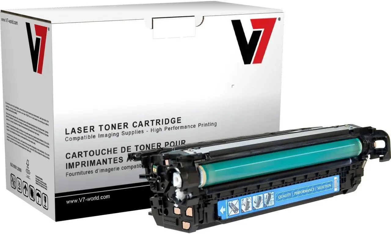 V7 Toner Cartridge - Remanufactured for HP (CE261A) - Cyan - Newegg.com
