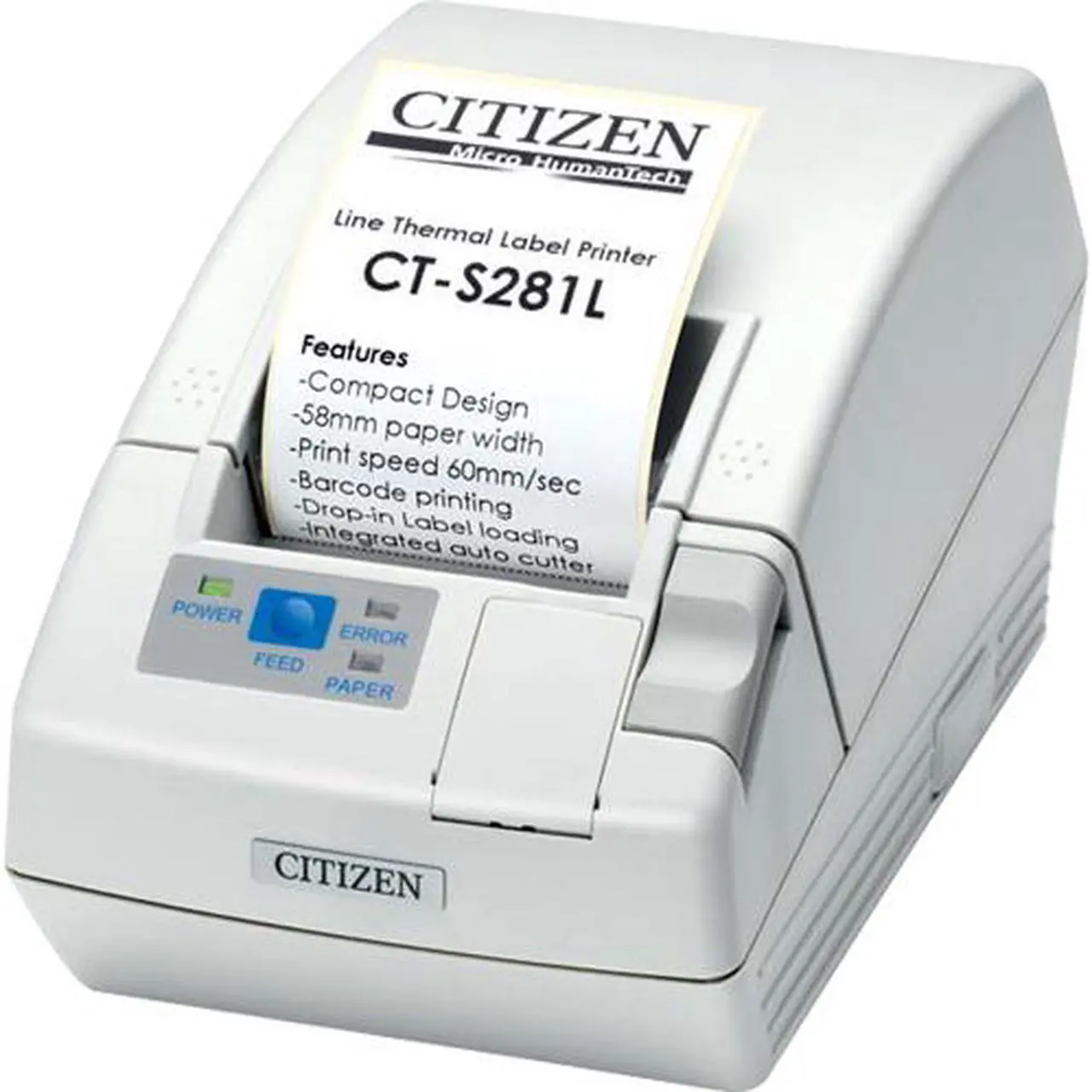 Citizen CT-S281 Direct Thermal Printer - Monochrome - Desktop - Label ...