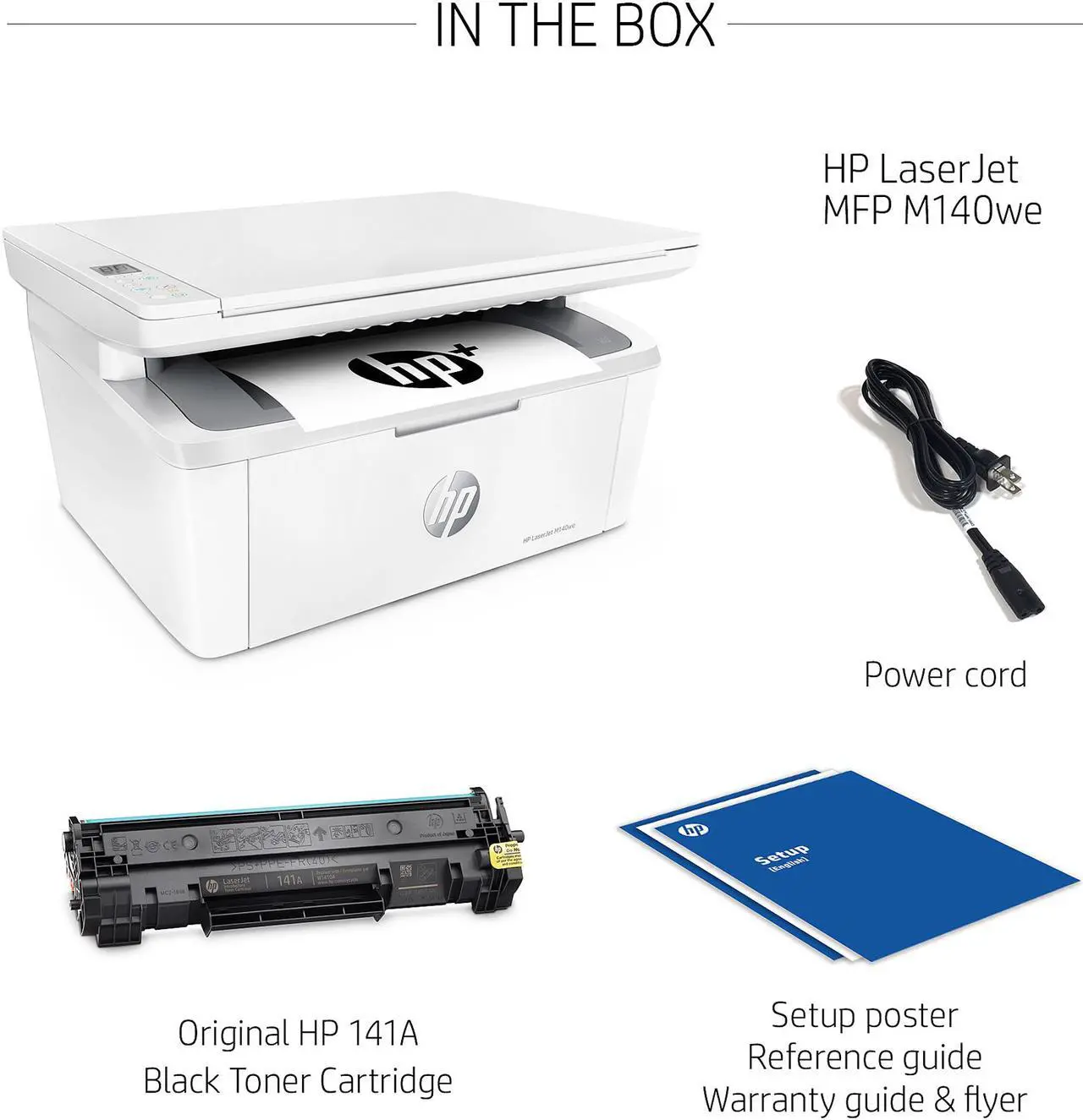 HP LaserJet MFP M140we Wireless Black & White Printer with HP+ and ...