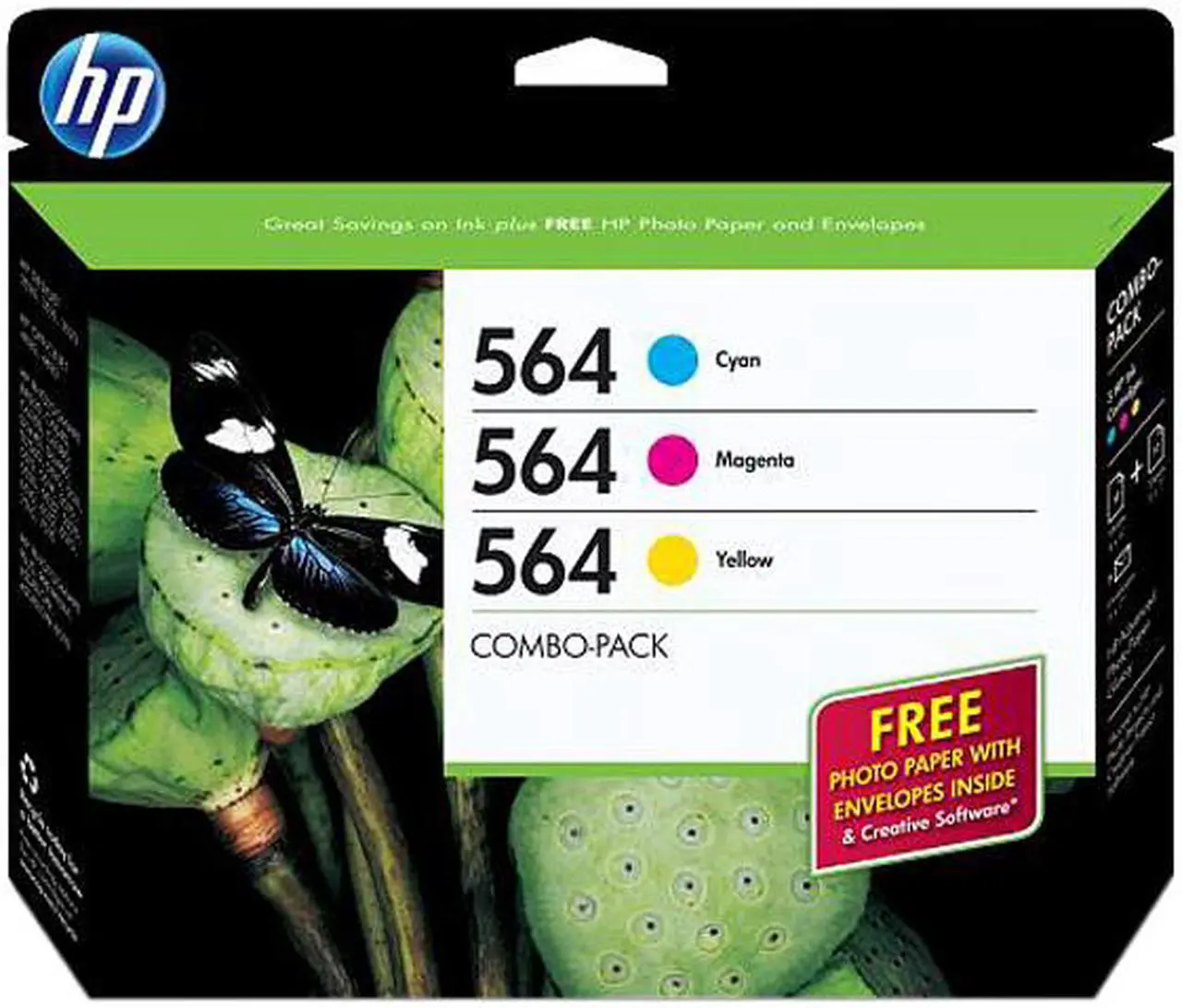 HP 564 Ink Cartridge - Combo Pack - Cyan/Magenta/Yellow/Paper - Newegg.com