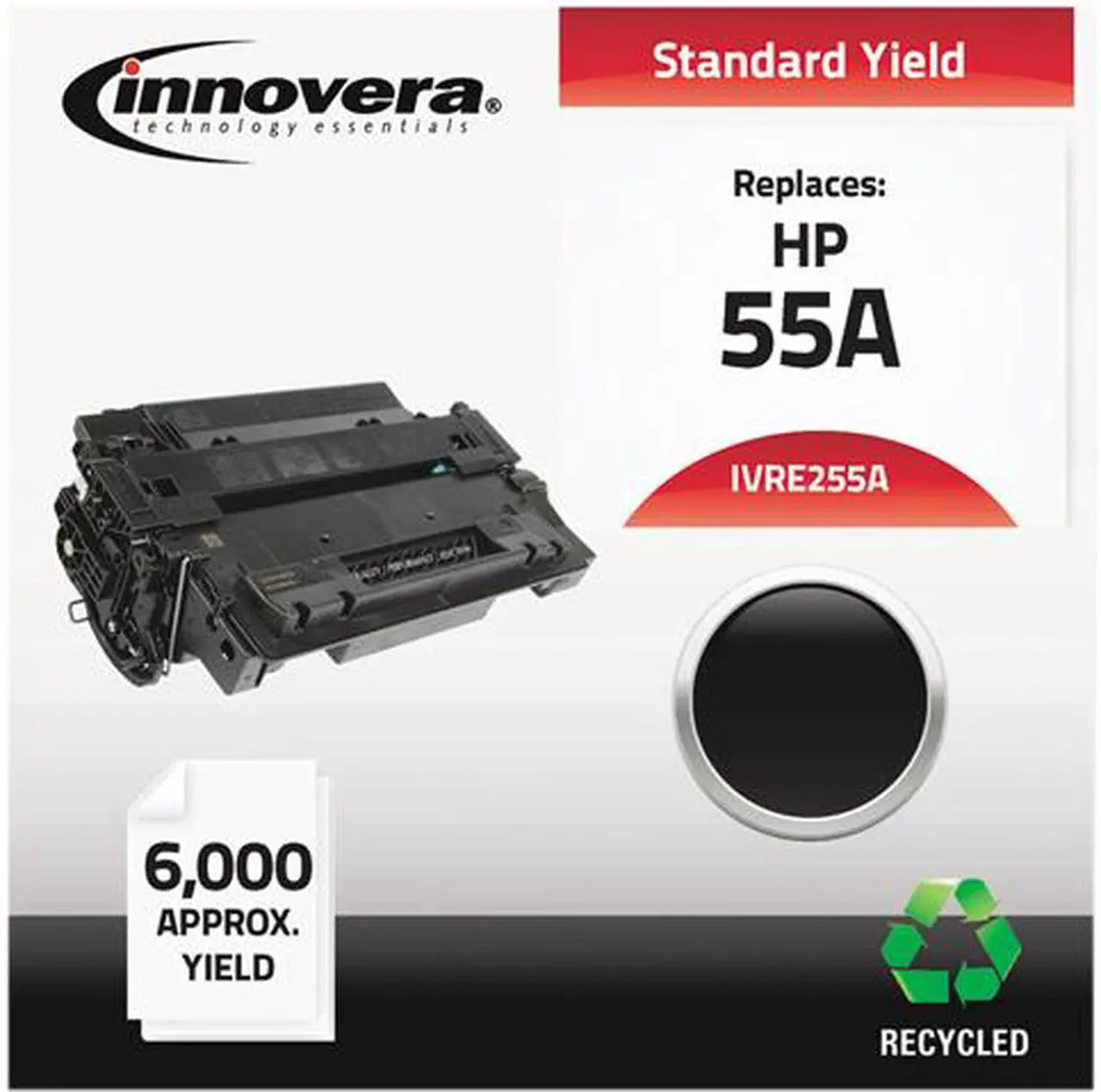 Innovera Compatible Black Toner Cartridge Replacement for HP 55A CE255A ...