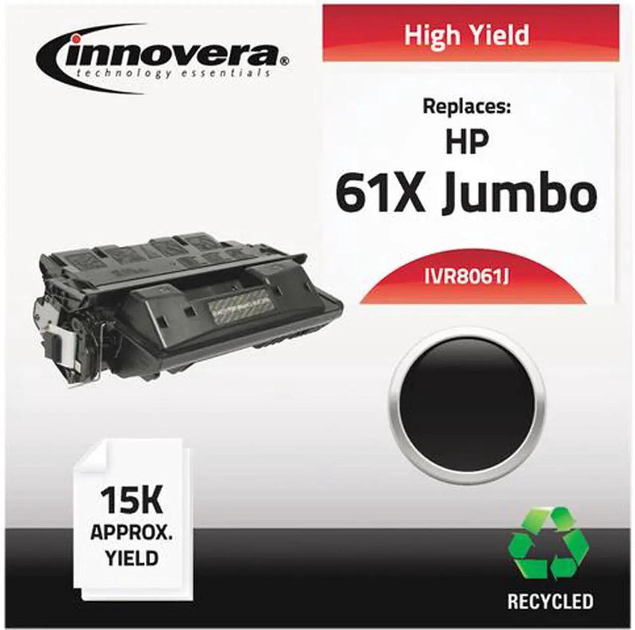 Innovera IVR8061J Black Compatible Remanufactured C8061X(J) (61X) Toner ...
