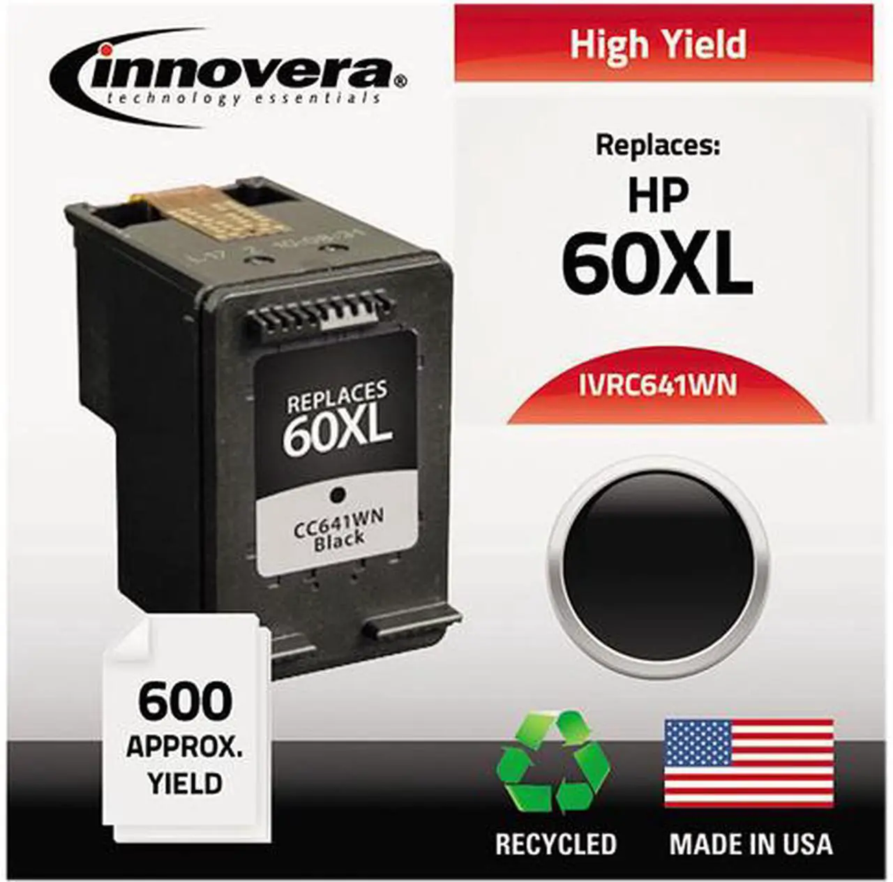 Innovera Compatible Black High Yield Ink Cartridge Replacement for HP ...