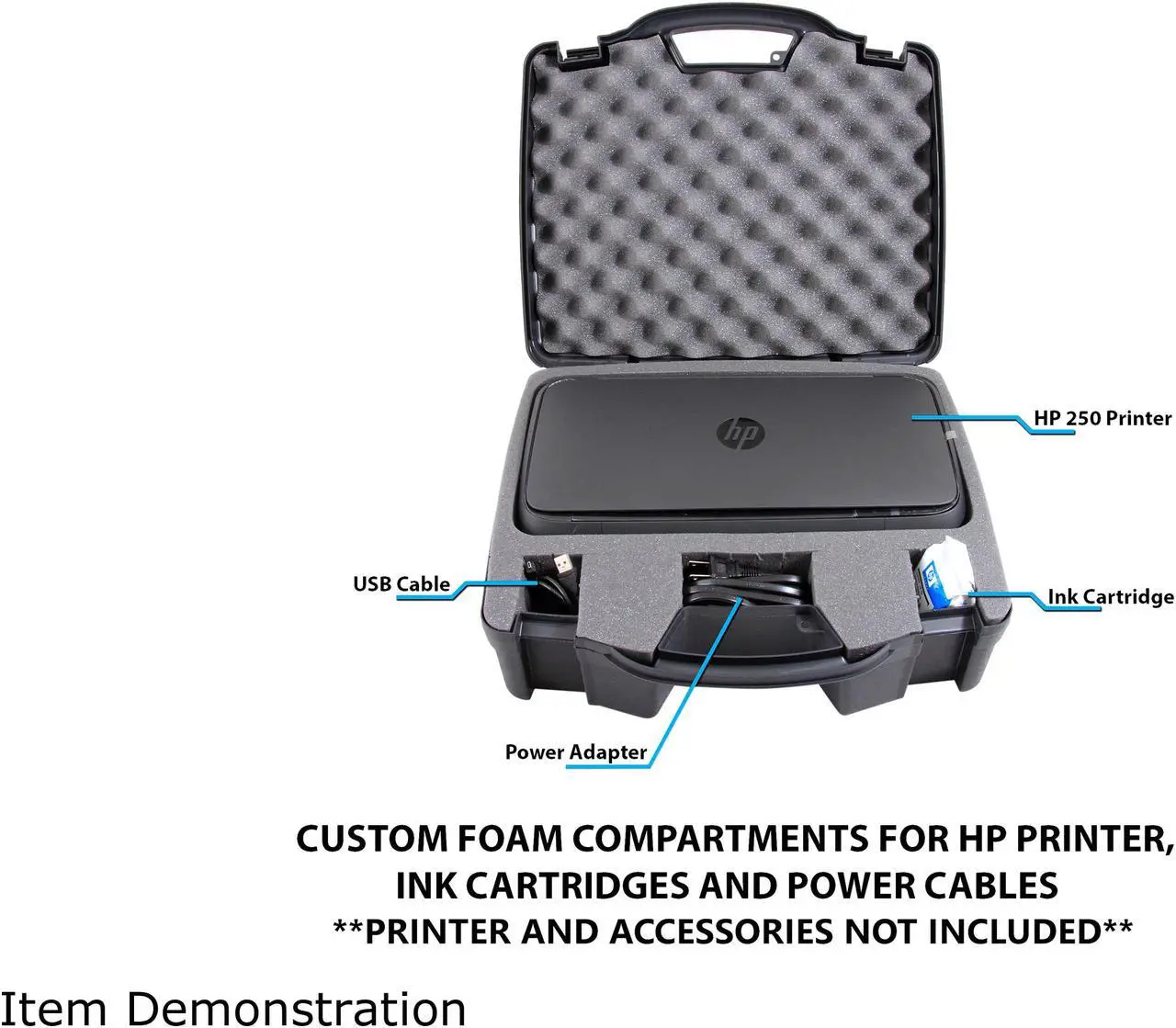 CASEMATIX TOUGH Printer Carry Case Custom Designed to fit HP Officejet ...