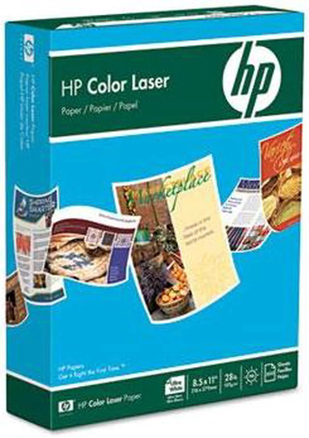 HP Color Laser Paper, 98 Brightness, 28lb, Letter, White, 2,500 Sheets ...