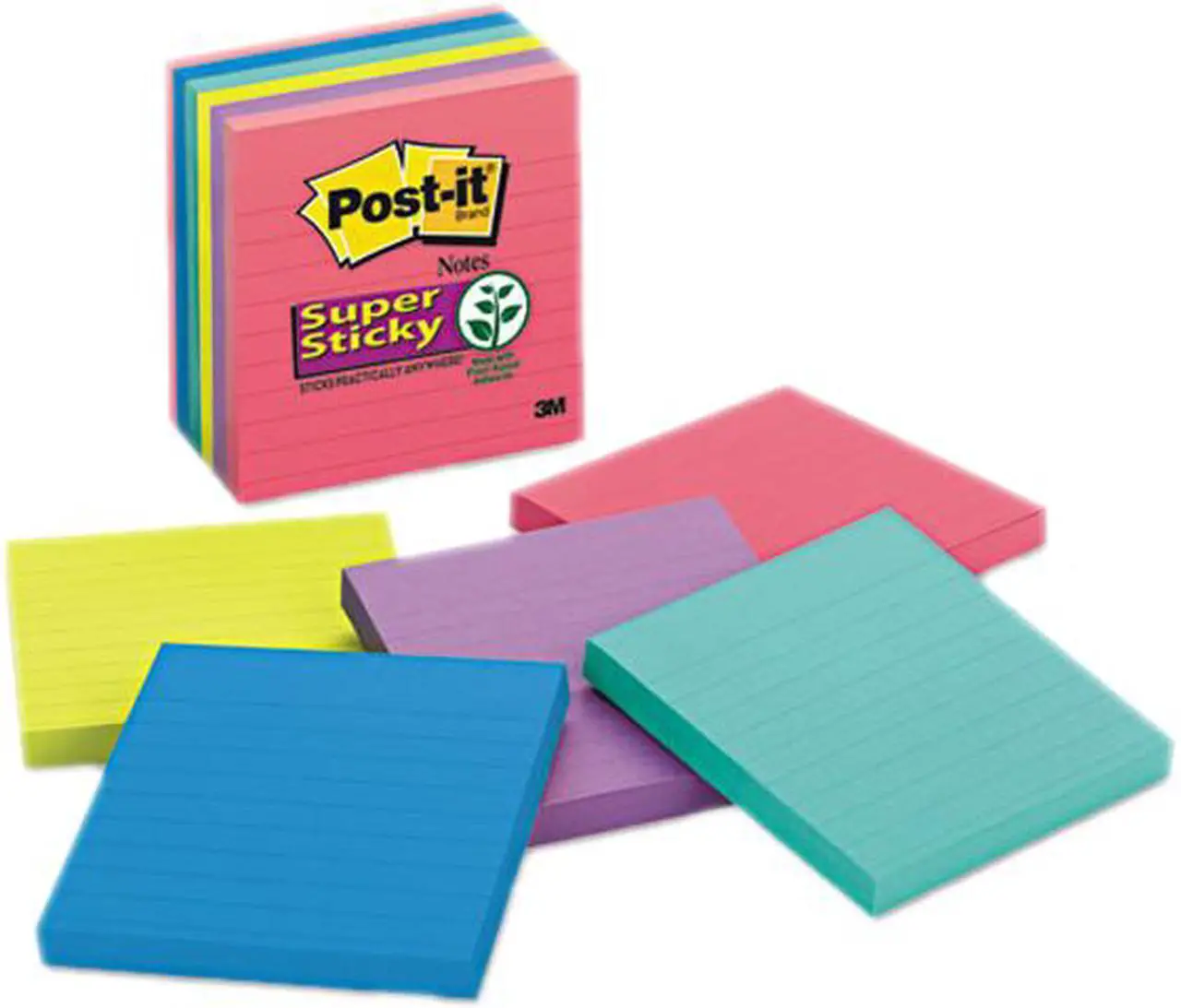 Post-it Notes Super Sticky 675-6SSUC Super Sticky Ultra Notes, 4 x 4 ...