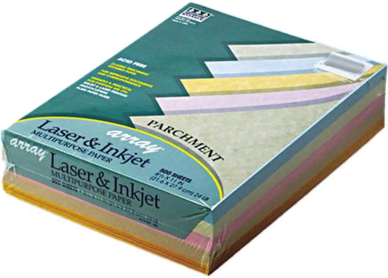 Pacon Array Colored Bond Paper, 24lb, 8-1/2 x 11, Assorted Parchment ...
