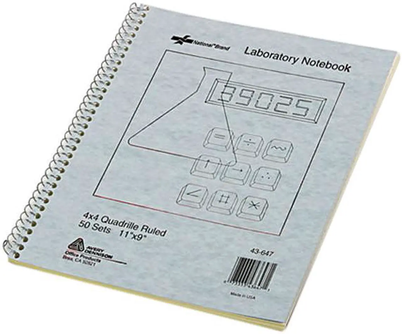National Brand 43647 Wirebound Duplicate Lab Notebook, Quadrille Rule ...