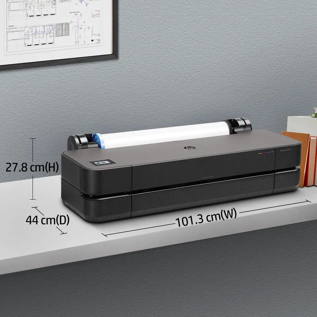 HP DesignJet T230 24" Large-Format Compact Wireless Plotter Printer ...