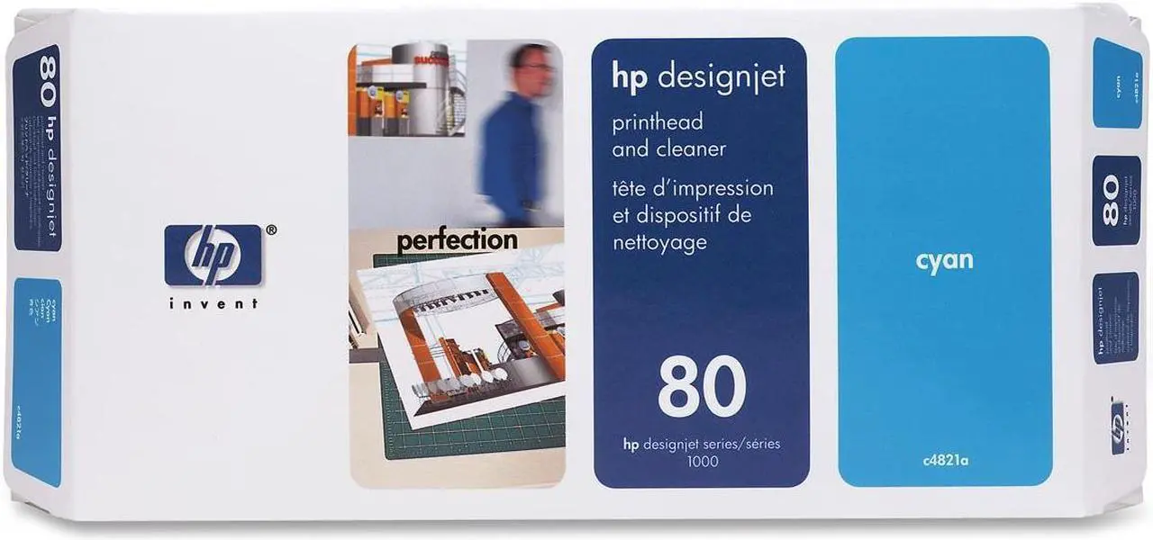 HP 80 Cyan Printhead and Cleaner for Designjet 1000(C4821A) - Newegg.com