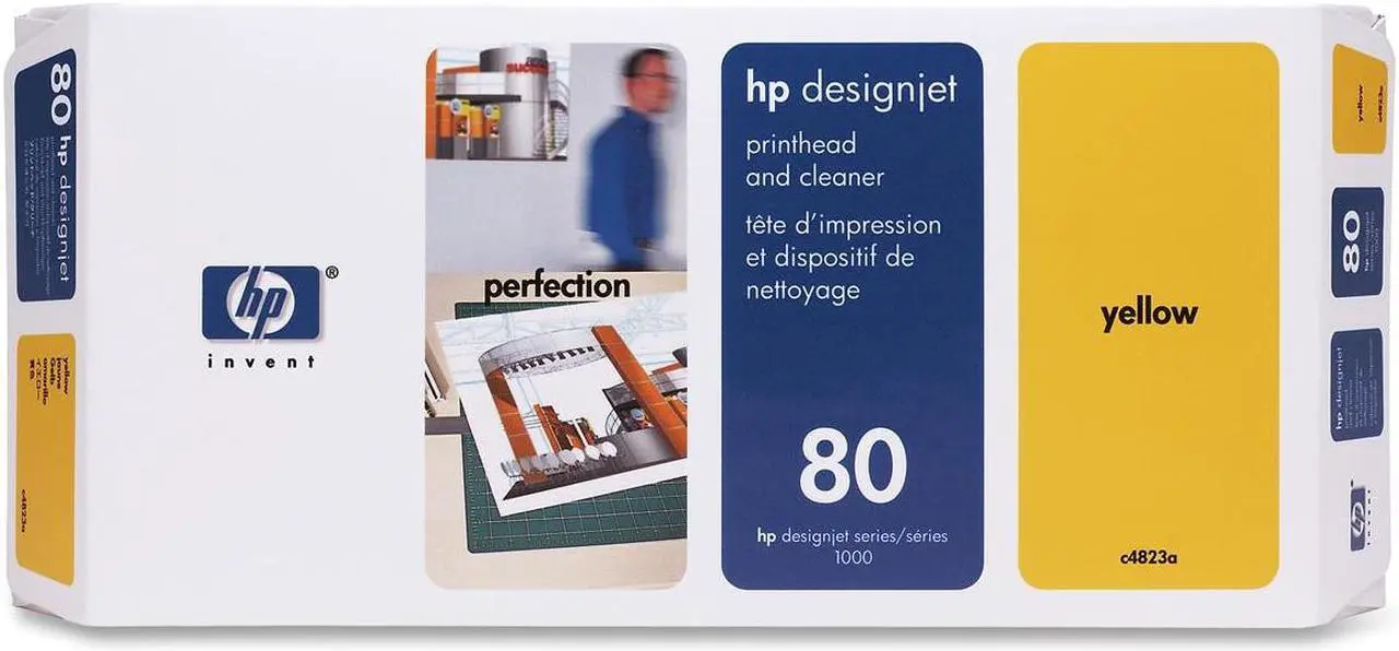 HP 80 Yellow Printhead and Cleaner for Designjet 1000(C4823A) - Newegg.com