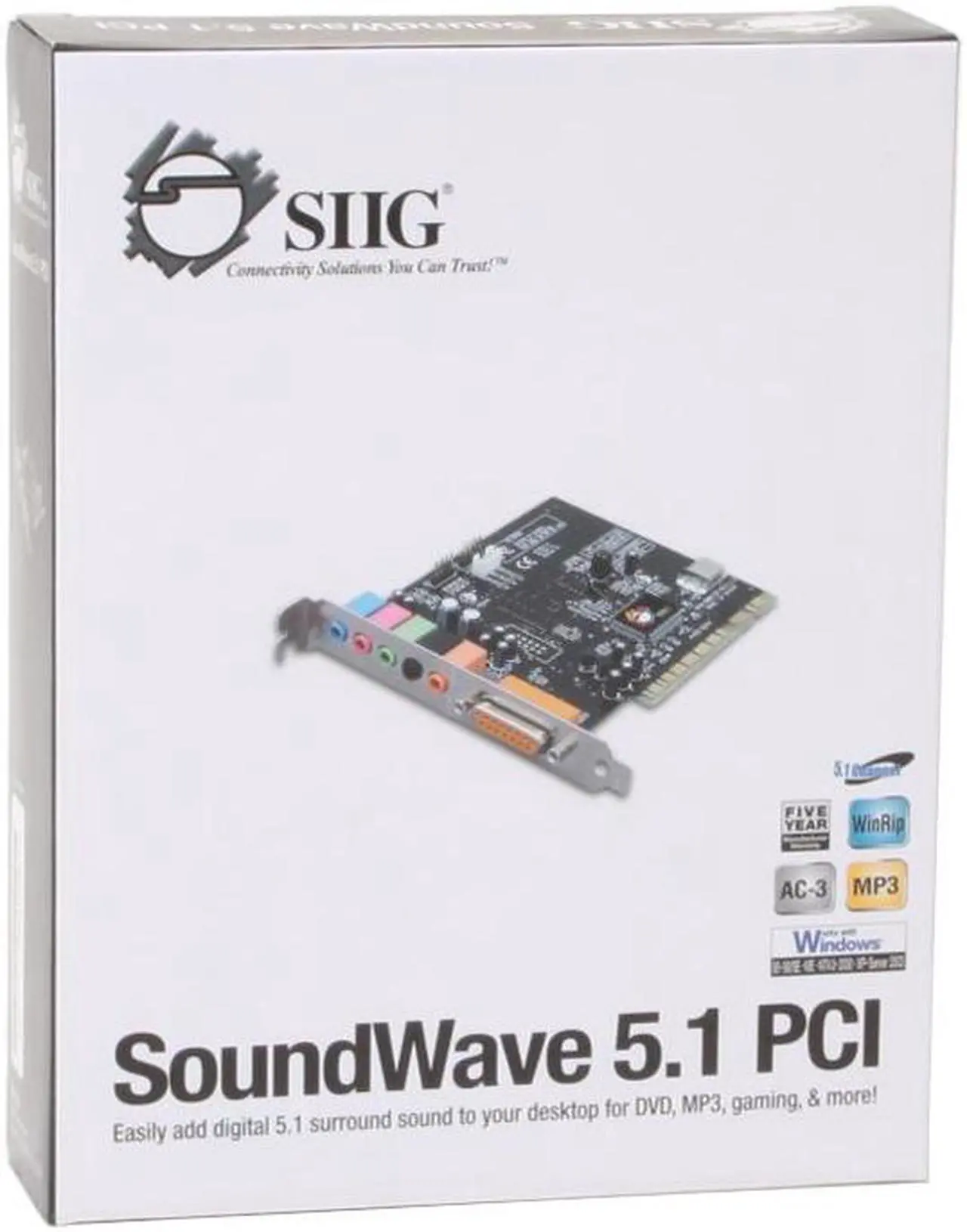SIIG IC-510012 SoundWave 5.1 PCI Surround Sound Card - Newegg.com