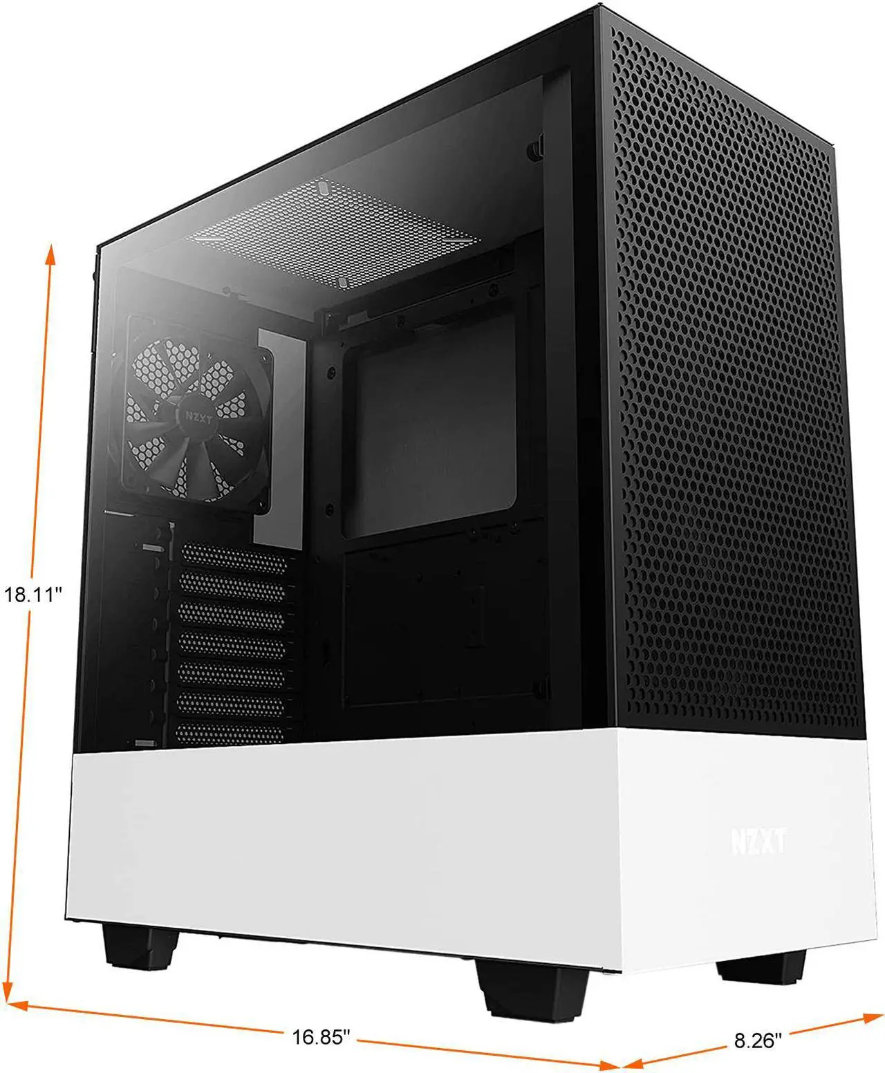 Open Box: NZXT H510 Flow CA-H52FW-01 Matte White Cases (Computer Cases ...