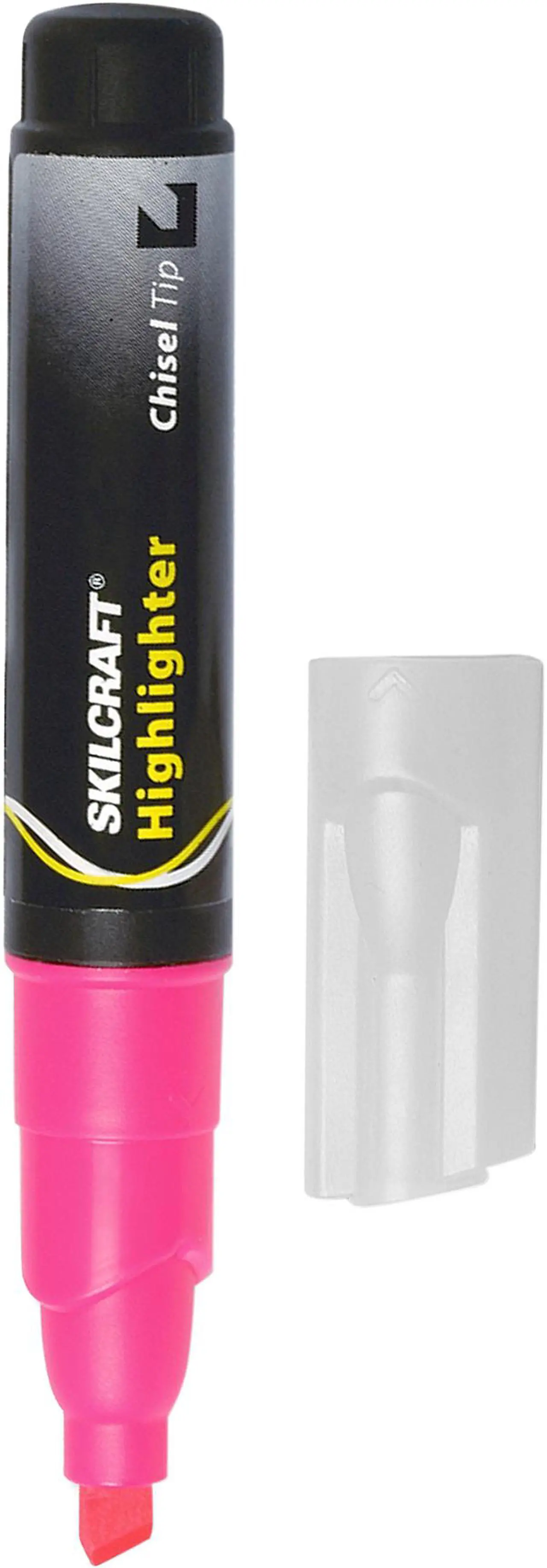 SKILCRAFT Large Fluorescent Chisel Tip Highlighter - Newegg.com