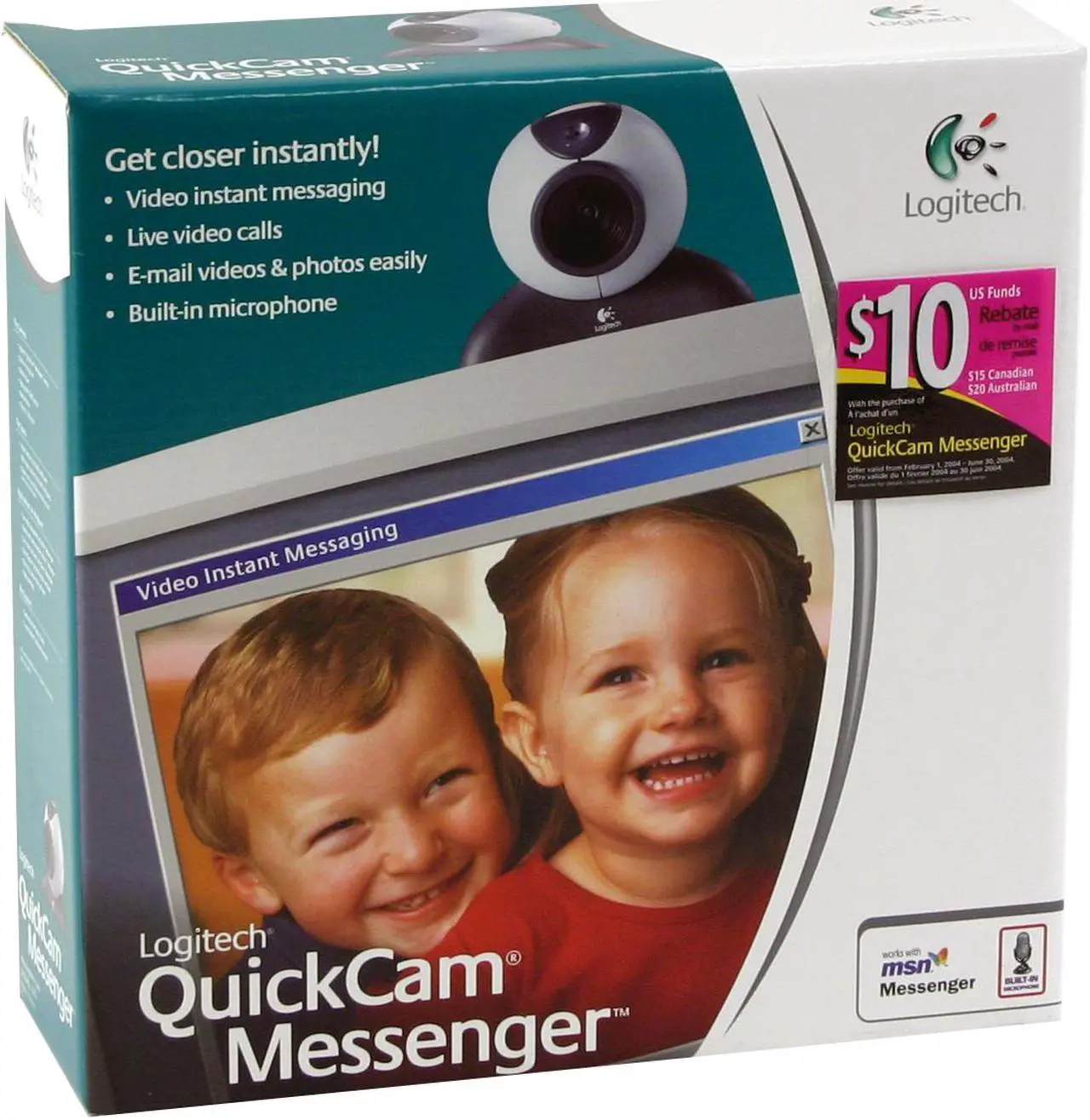 Open Box: Logitech 961237-0403 QuickCam Messenger WebCam - Newegg.com