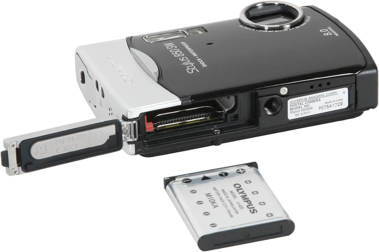 OLYMPUS Stylus 850 SW Black 8.0 MP Waterproof Shockproof Digital Camera ...