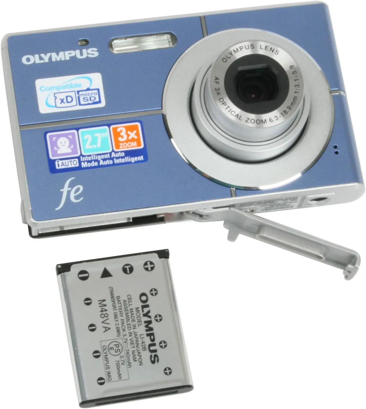 OLYMPUS FE-3000 Light Blue 10.0 MP Digital Camera - Newegg.com