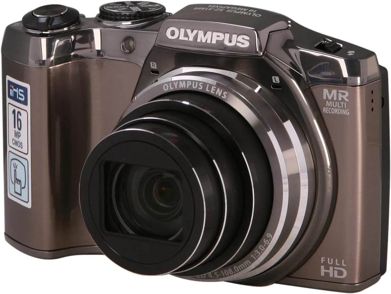 OLYMPUS SZ-31MR iHS Silver 16 MP 25mm Wide Angle Digital Camera HDTV ...