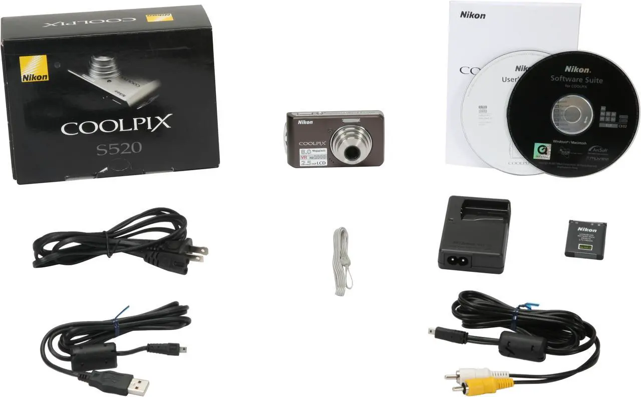 Nikon CoolPix S520 Black 8.0 MP Digital Camera - Newegg.com