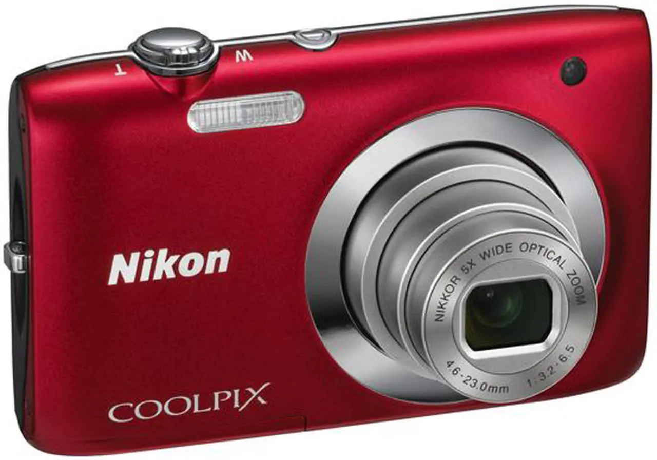Refurbished: Nikon COOLPIX S2600 Red 14 MP 26mm Wide Angle Digital ...