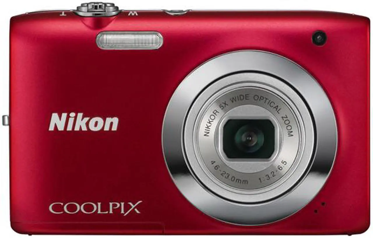 Refurbished: Nikon COOLPIX S2600 Red 14 MP 26mm Wide Angle Digital ...