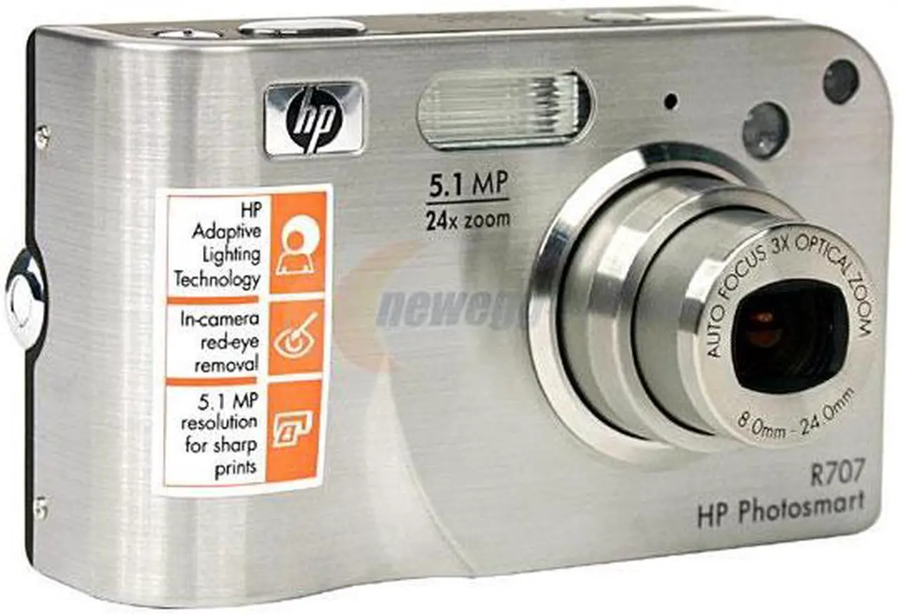 HP R707 Silver 5.1MP Digital Camera - Newegg.com