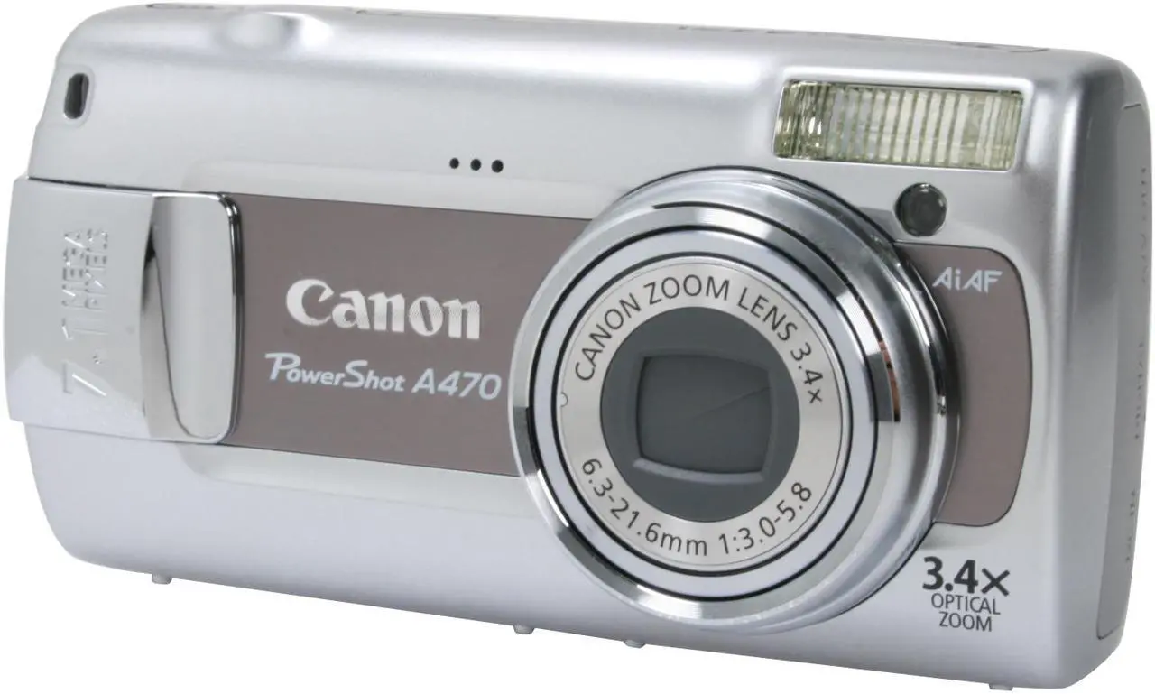 Canon PowerShot A470 Gray 7.1 MP Digital Camera - Newegg.com