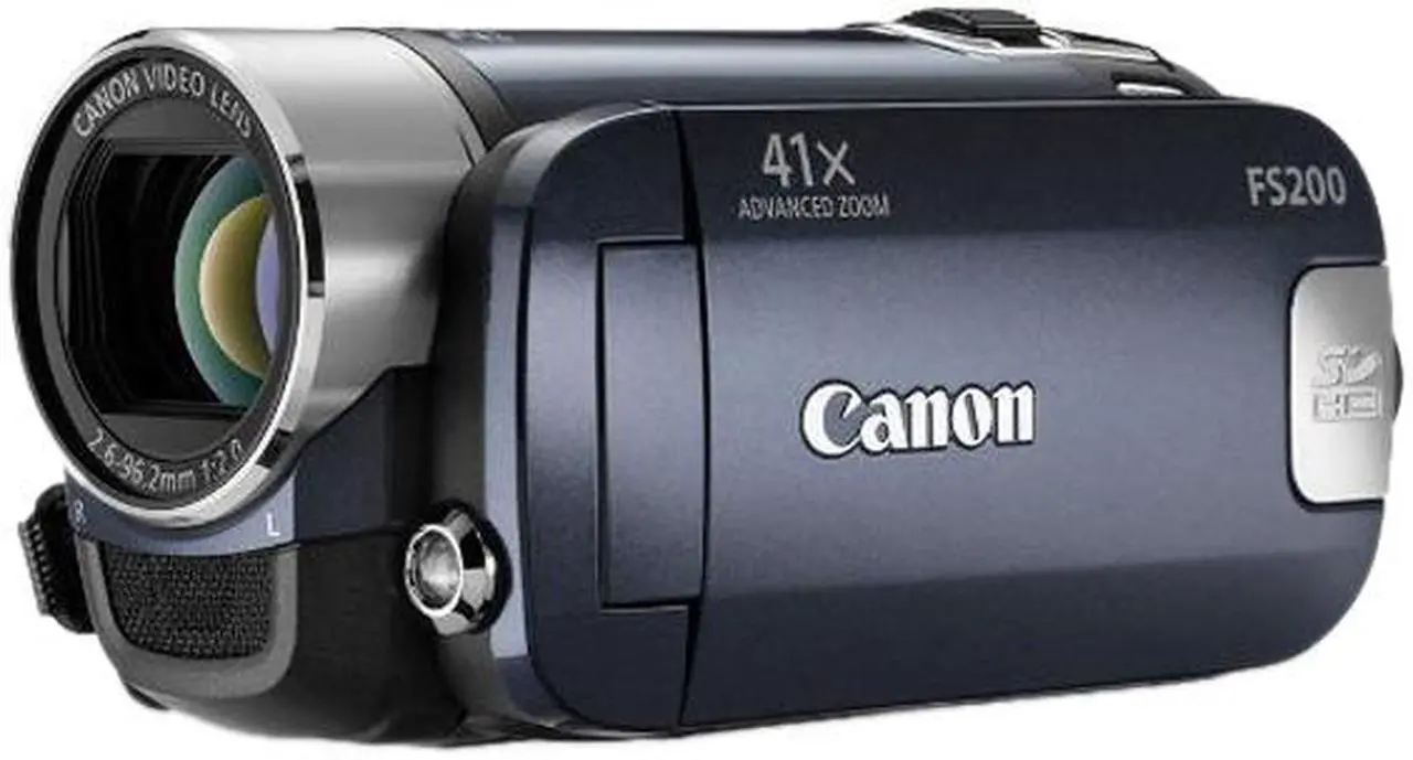 Canon FS200 Evening Blue 1/6" CCD 2.7" 123K 37X Optical Zoom Flash ...