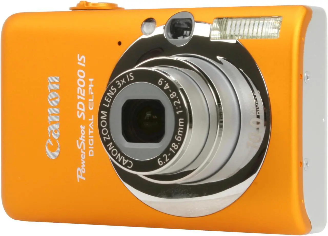 Canon PowerShot SD1200 IS Orange 10.0 MP Digital Camera - Newegg.com
