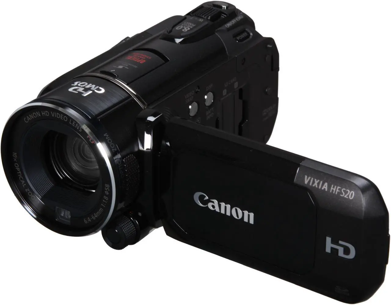 Canon VIXIA HF S20 1/2.6" CMOS 3.5" 922K Touch LCD 10X Optical Zoom ...