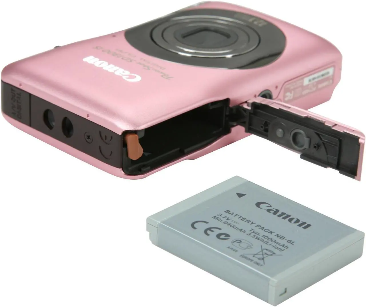 Canon PowerShot SD1300 IS Pink 12.1 MP 28mm Wide Angle Digital Camera ...