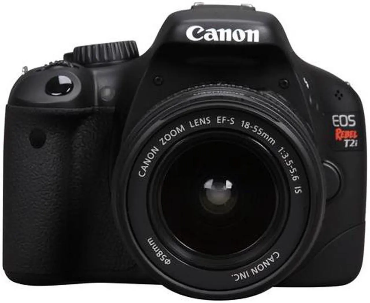 Canon EOS Rebel T2i Black Digital SLR Camera w/ EF-S 18-55mm f/3.5-5.6 ...