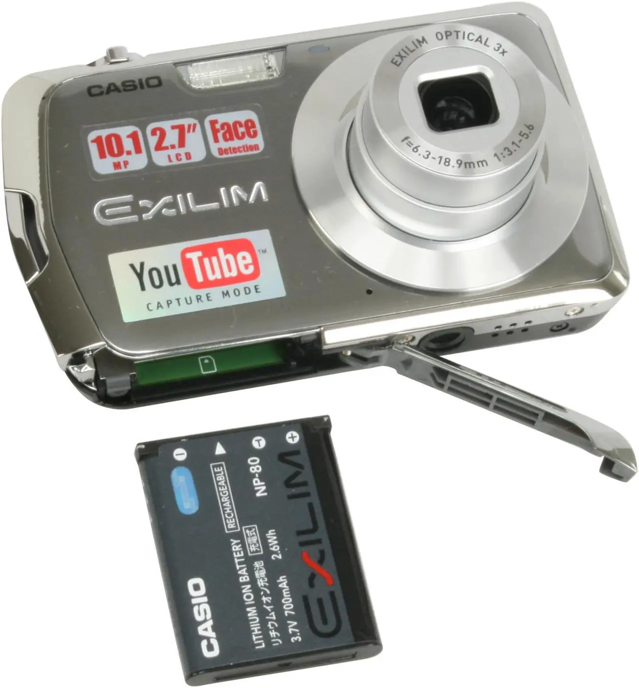 CASIO EXILIM EX-S5 Silver 10.1 MP Digital Camera - Newegg.com