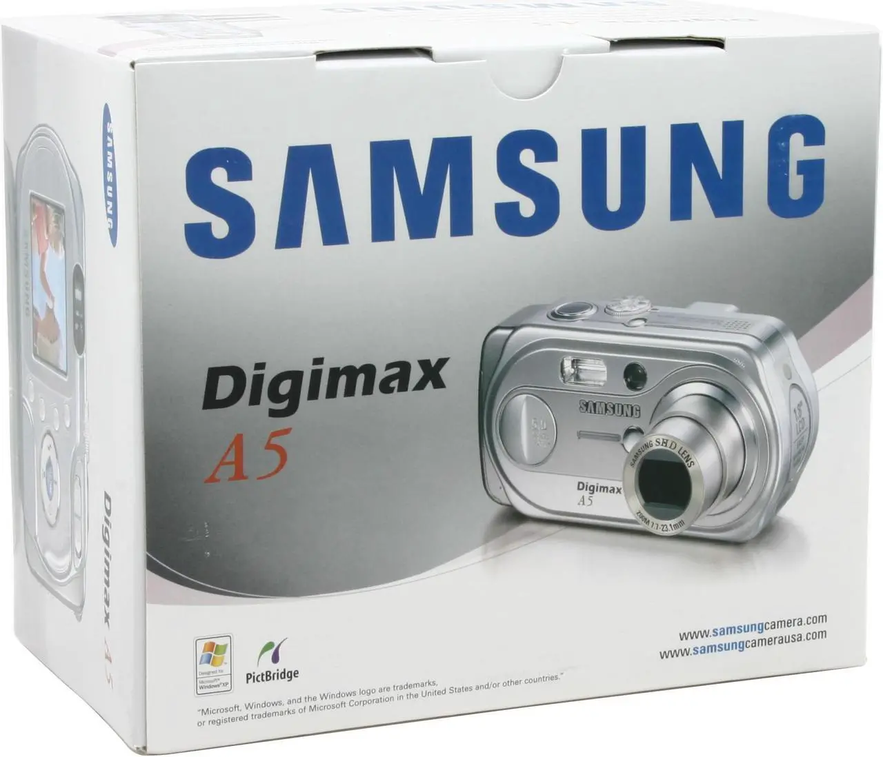 Open Box: SAMSUNG DigiMax-A5 Silver 5.0 MP Digital Camera With 3x ...