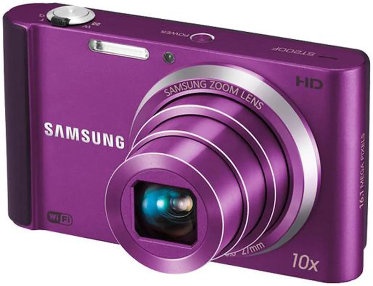 SAMSUNG ST200F Plum 16.1 MP 27mm Wide Angle Wireless-enabled Smart ...