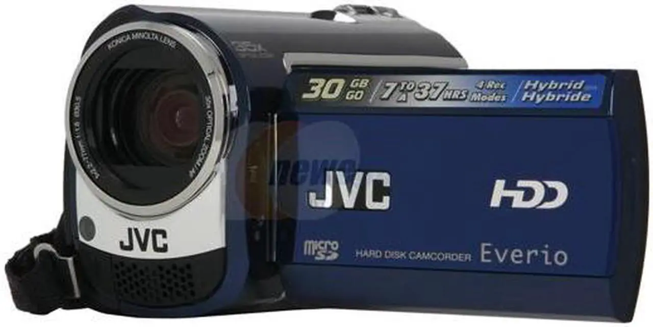 JVC Everio GZ-MG330 Blue 1/6" CCD 2.7"112K LCD 35X Optical Zoom 30GB ...