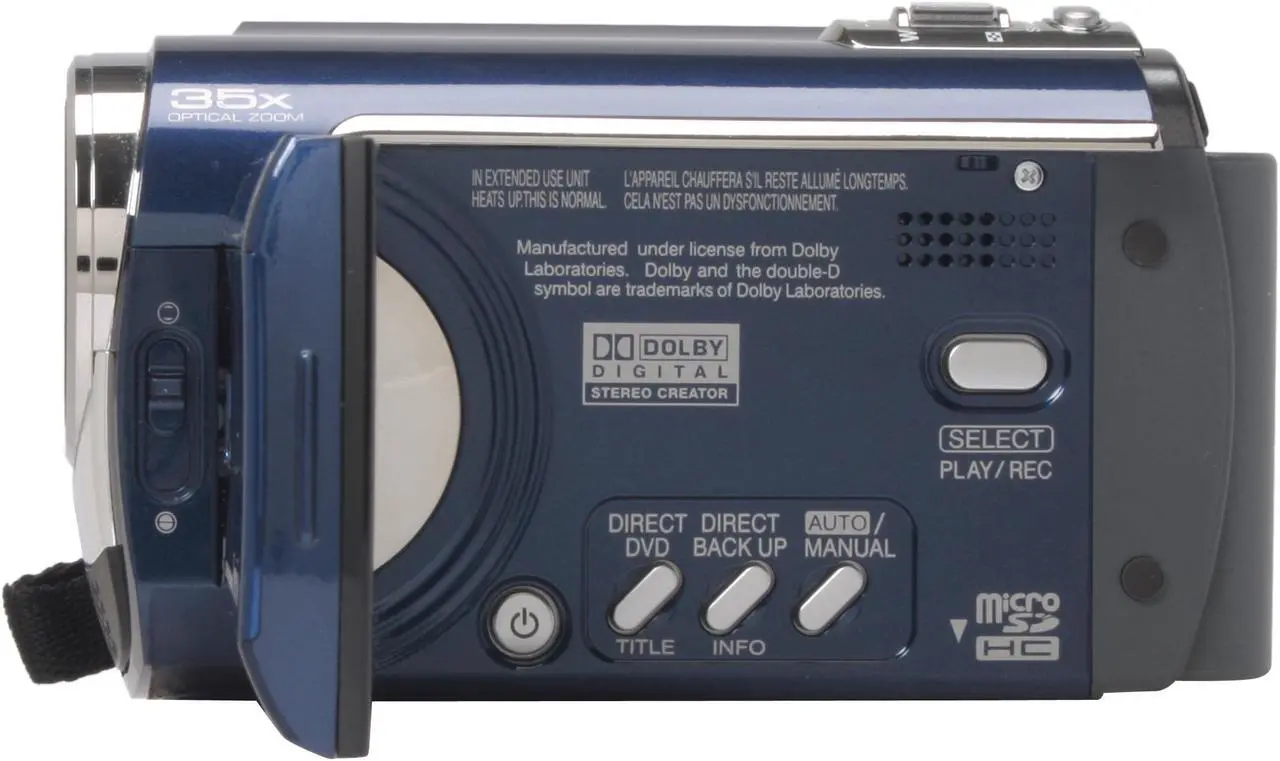 JVC Everio GZ-MG330 Blue 1/6" CCD 2.7"112K LCD 35X Optical Zoom 30GB ...