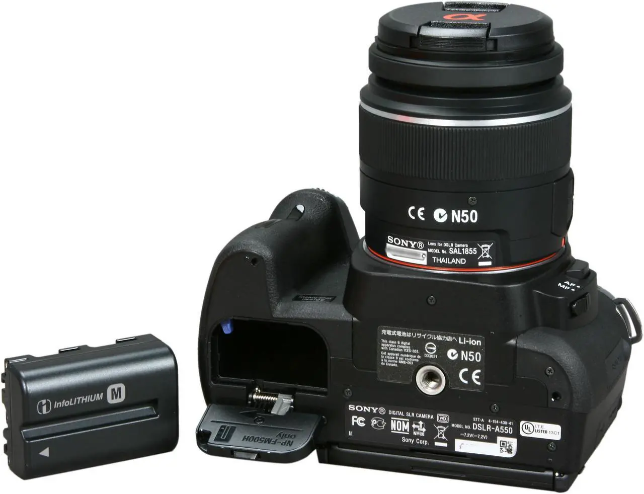 SONY A550L Black Digital SLR Camera w/ DT 18-55mm f/3.5-5.6 SAM Lens ...