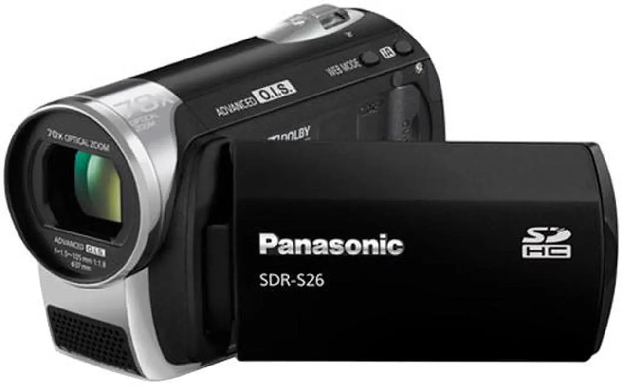 Panasonic SDR-S26 Black SD Card Standard Definition Camcorder - Newegg.com