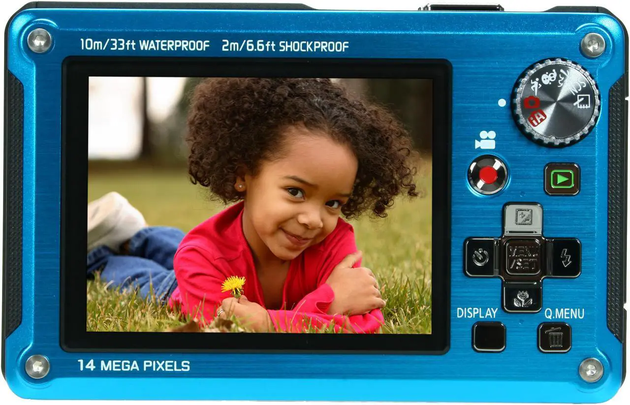 Panasonic DMC-TS2A Blue 14.1 MP Waterproof Shockproof 28mm Wide Angle ...