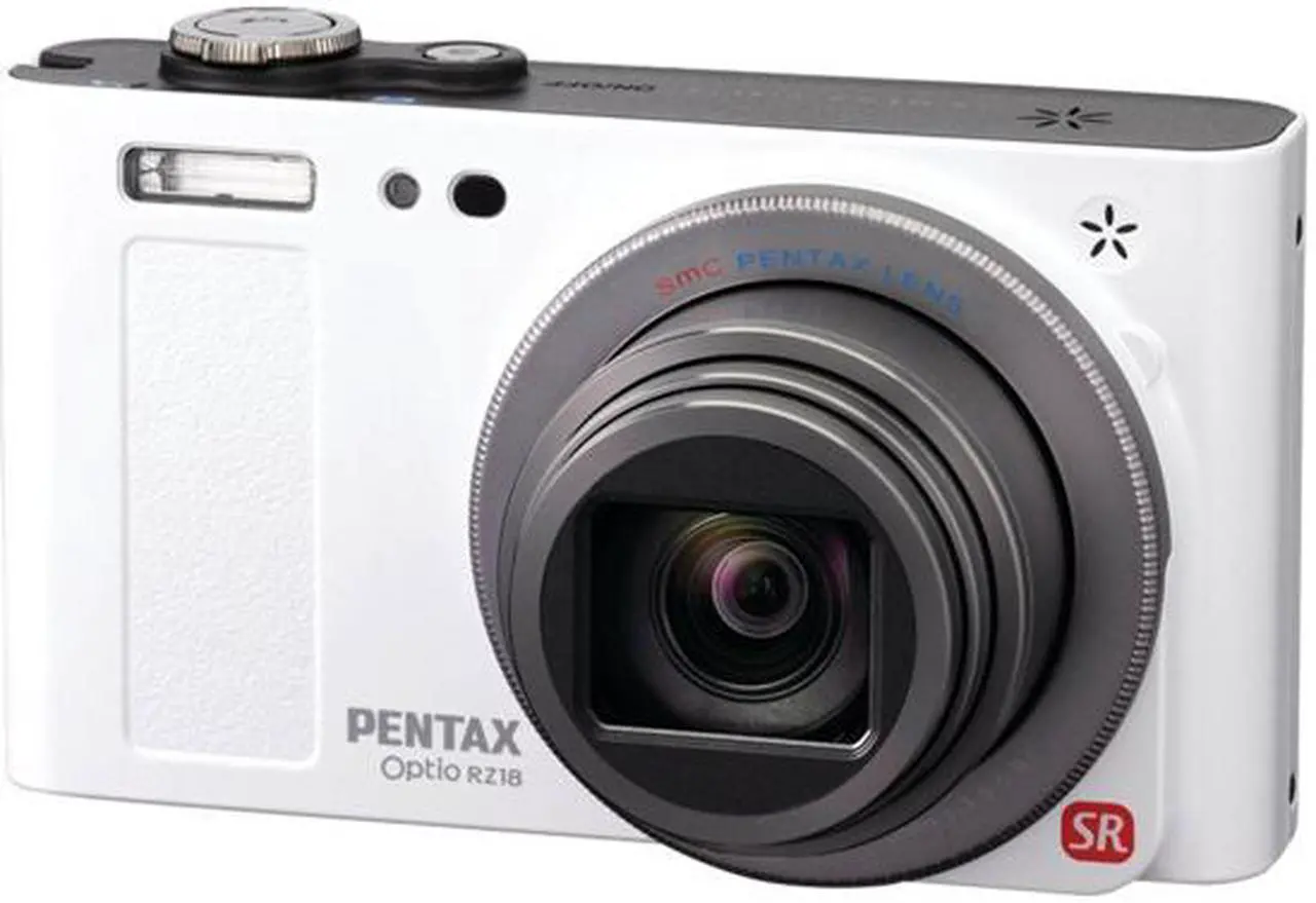 PENTAX OPTIO RZ18 White 16 MP 25mm Wide Angle Digital Camera - Newegg.com