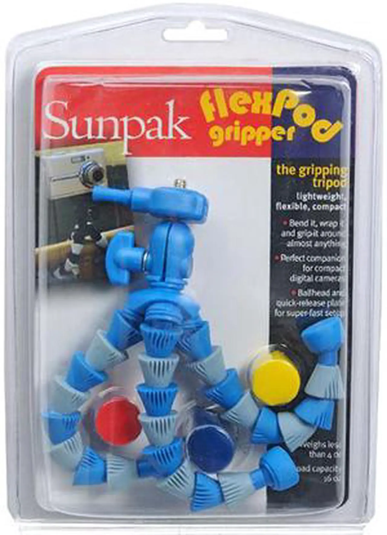 SUNPAK FLEXGRIPBUBU Blue/Light Blue FlexPod Gripper Mini Tripod ...