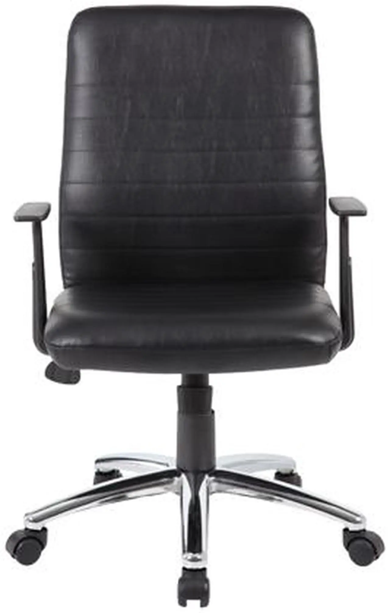 Norstar B431-BK Black Vinyl Retro Task Chair with Black T-Arms - Newegg.com