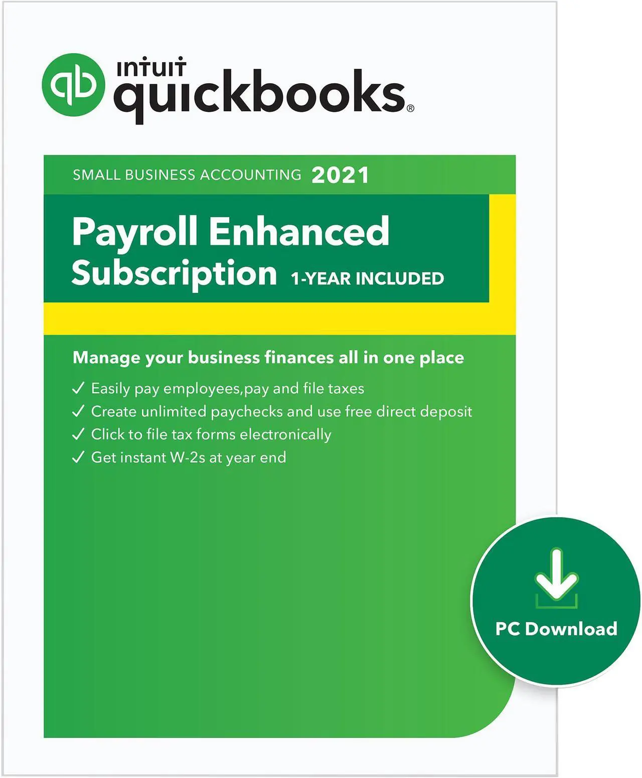 Intuit QuickBooks Payroll Enhanced 2021 - Download - Newegg.com