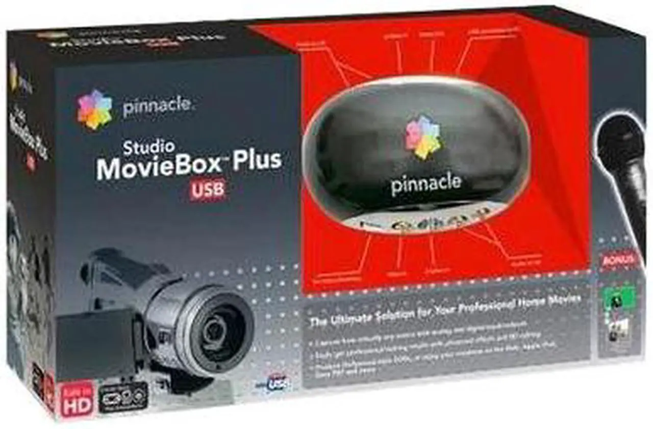 Pinnacle Studio Moviebox Plus USB2 Capture w/Mic and Greenscreen ...