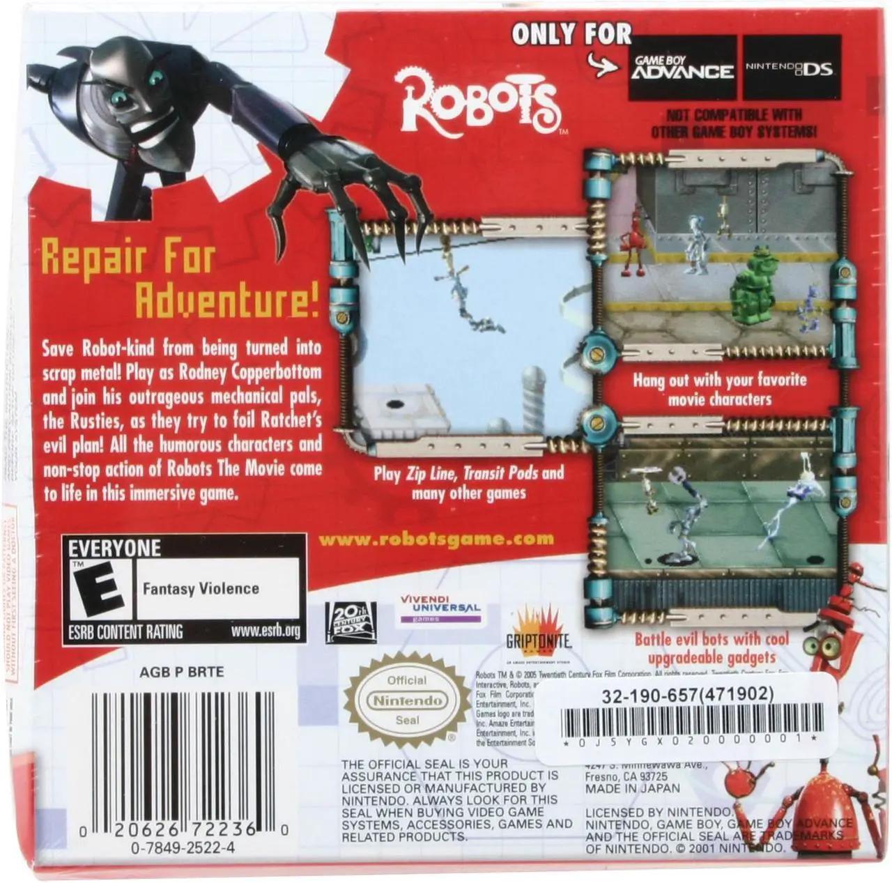 ROBOTS GameBoy Advance Game VIVENDI - Newegg.com
