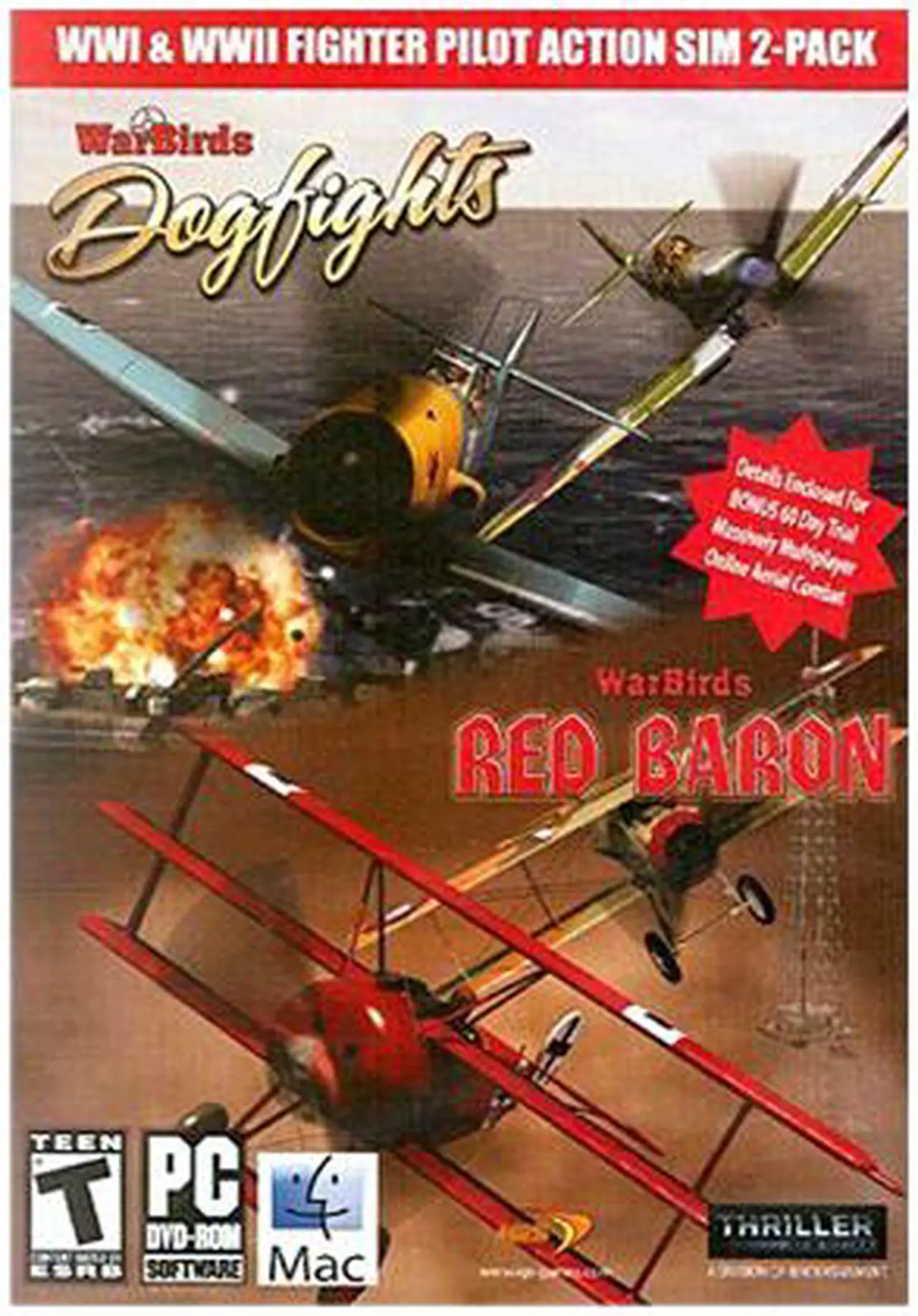 WarBirds & Warbirds Red Baron 2 Pack Jewel Case PC Game - Newegg.com
